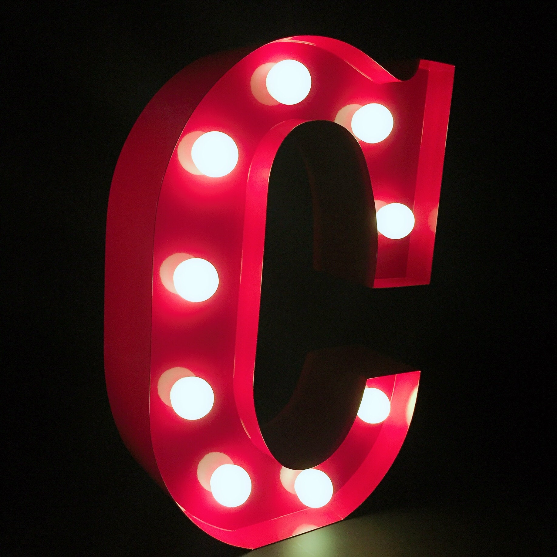 9metal Handmade A-Z Red Letters Light up Alphabet | Etsy