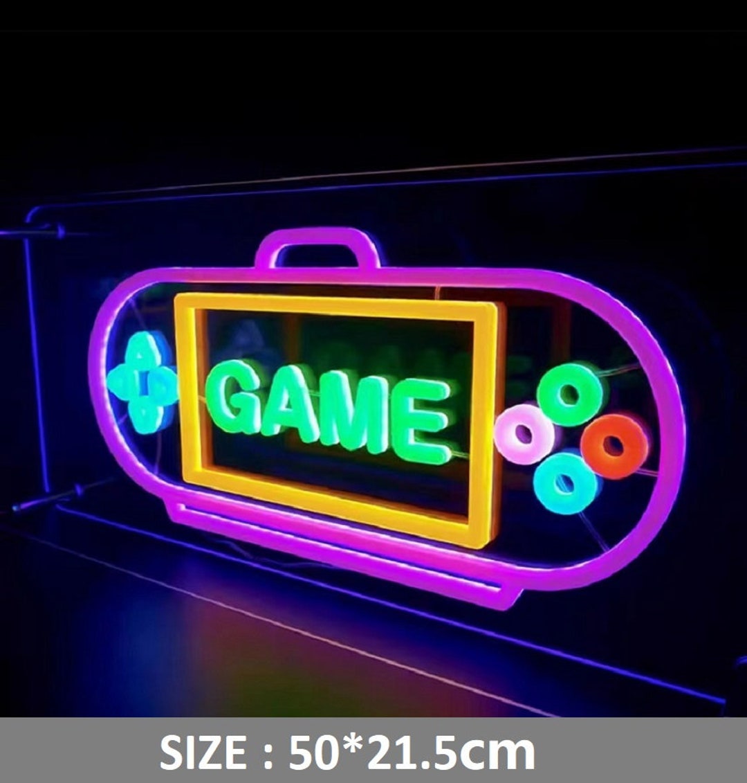 Game Acrylic Neon Sign Gaming Console Neon Letters Neon Box Home ...