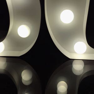 12"metal White Marquee Number 60-69 Party Number Light up Number Sixty ...