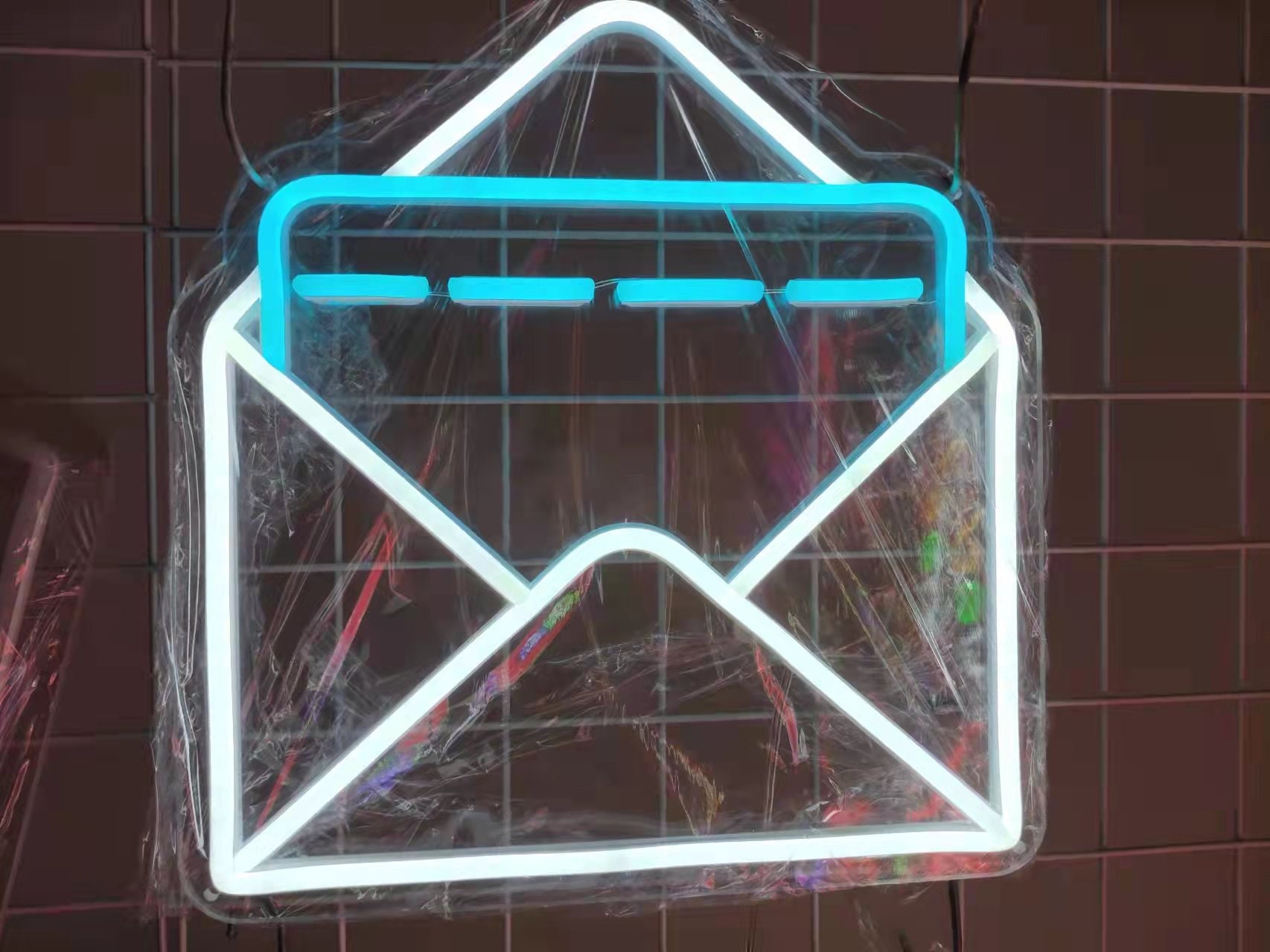Email Envelop Neon Sign With Acrylic Plate Email Neon Sign Office ...