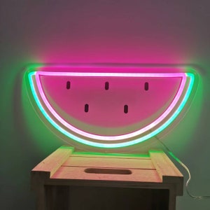 Watermelon Neon Sign Custom Neon Sign Fruit Sign Shop Store Wall Table ...