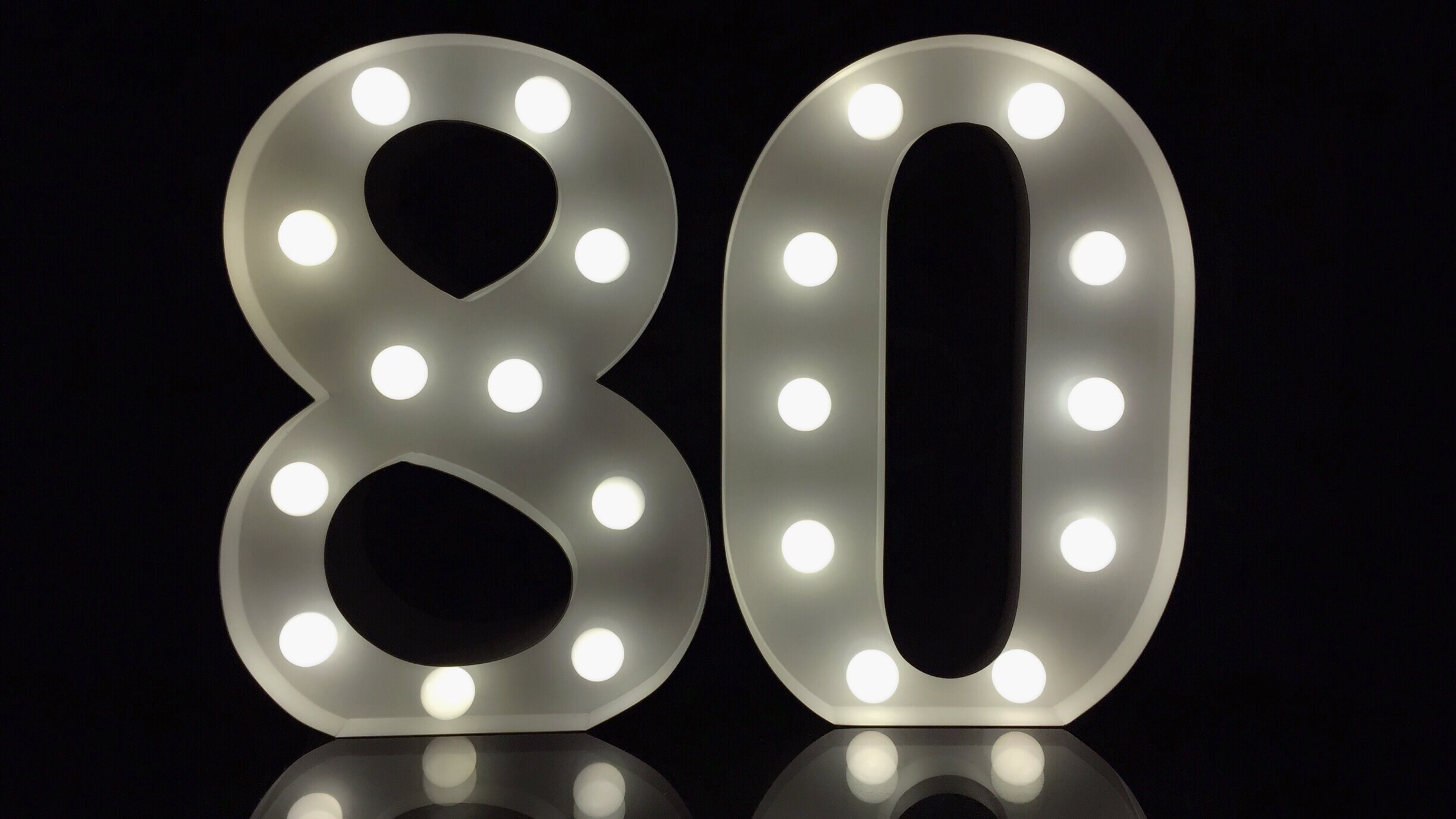 12metal Light up Numbers Party Marquee Number 80-89 Home - Etsy