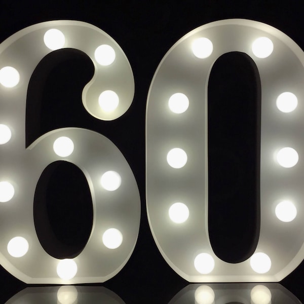Number 60 Light - Etsy