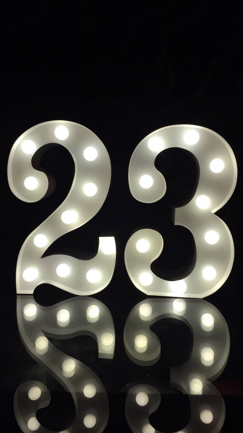12”metal White No.2 Marquee Letter Marquee Light Light up Number Two ...