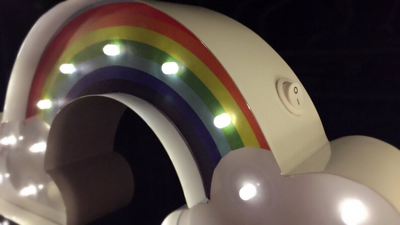 14 Wide Metal Light up Rainbow Night Light Kids Room Baby - Etsy