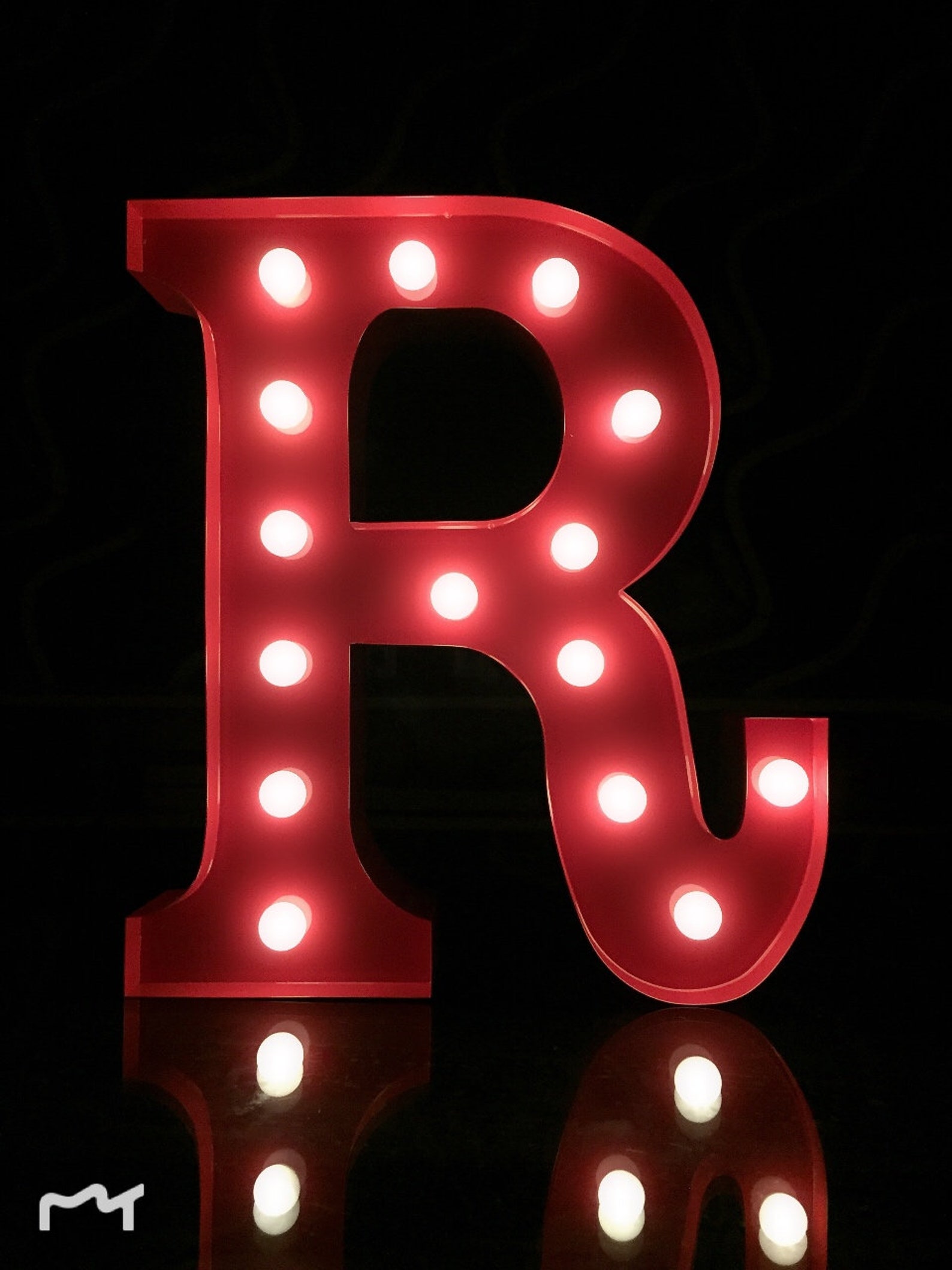 12 Metal Red R Marquee Letters Marquee Light Light up | Etsy