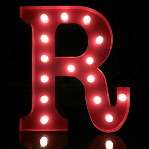12" Metal Red R Marquee Letters Marquee Light Light up Letters Home ...