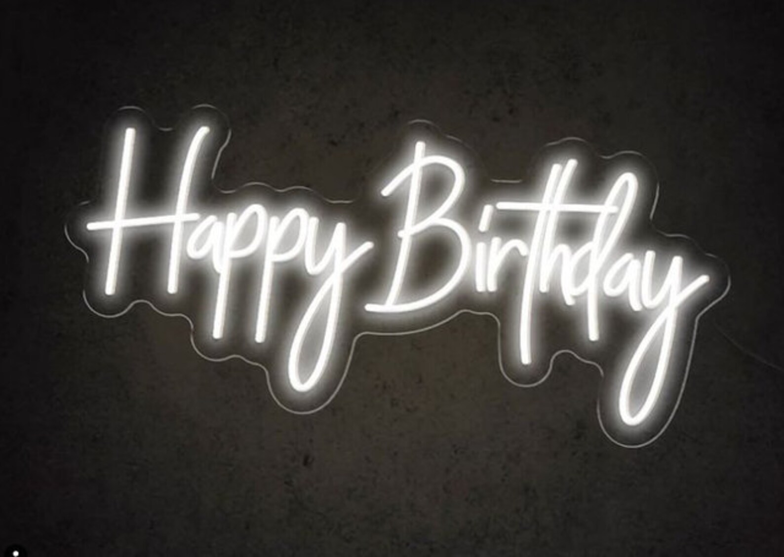 Happy Birthday Light up Neon Letters Neon Sign With Acrylic Plate Wall ...