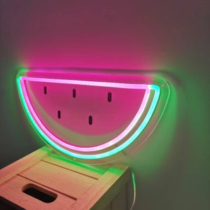 Watermelon Neon Sign Custom Neon Sign Fruit Sign Shop Store Wall Table ...