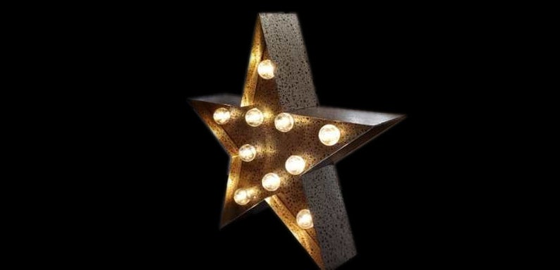 24 Metal Star Decor Marquee Sign Light up Star Light - Etsy