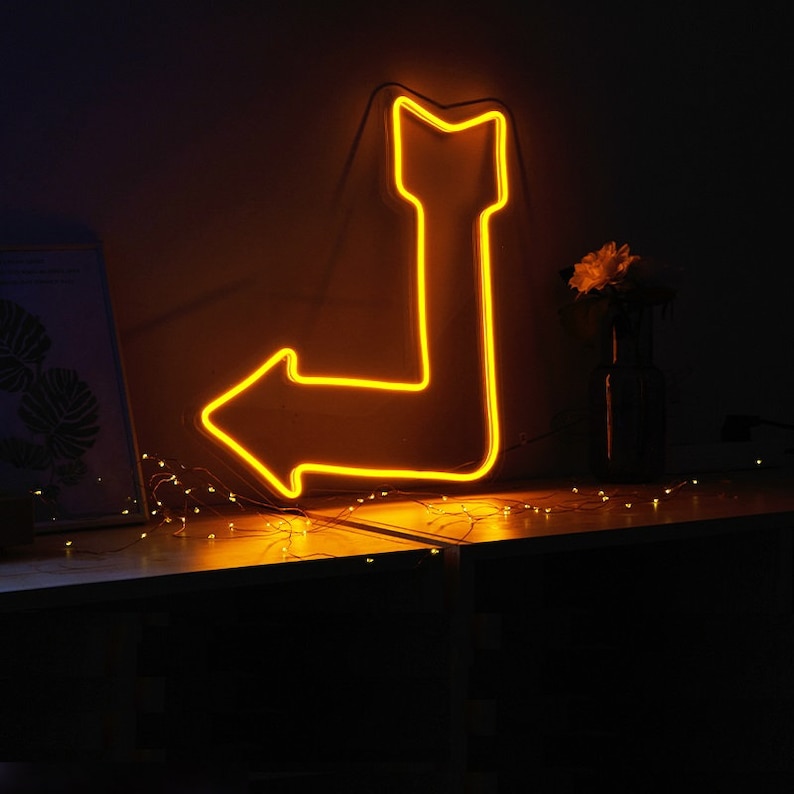 LED Acryl Pfeil Neon Leuchtreklame Richtung Symbol Zeiger - Etsy.de