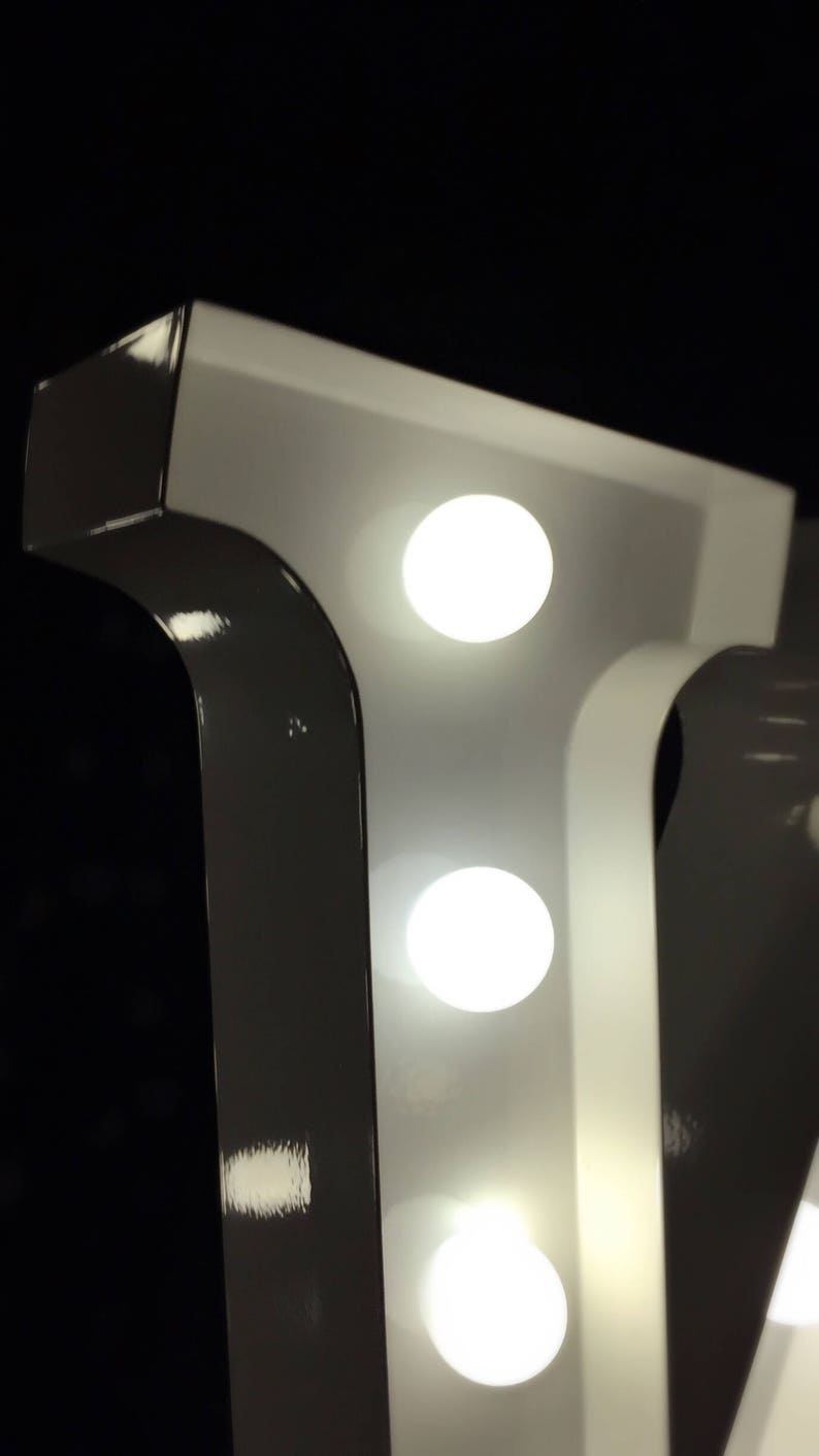 Metal White V Marquee Letter Light 9height Light up - Etsy
