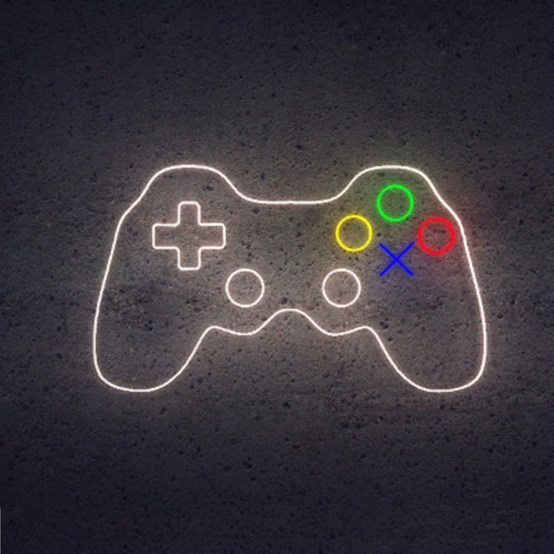 LED Game Console Neon Sign With Acrylic Plate Neon Decor Game - Etsy