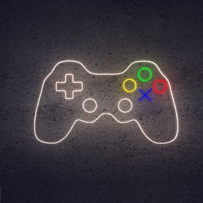 LED Game Console Neon Sign With Acrylic Plate Neon Decor Game - Etsy
