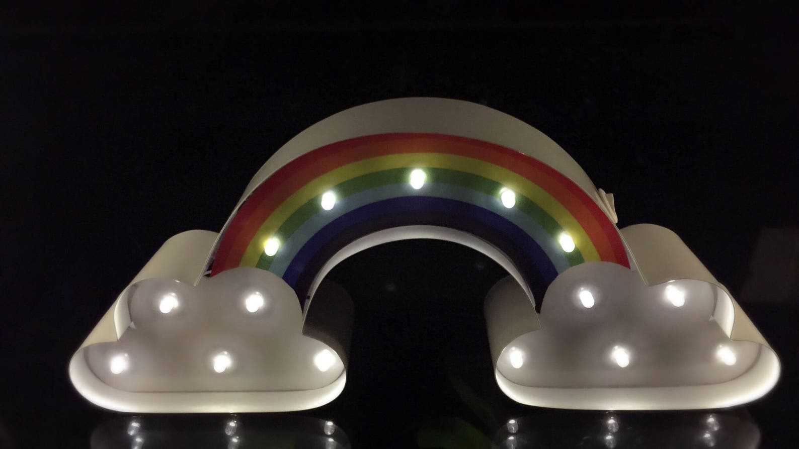 14“ Wide Metal Light up Rainbow Night Light Kids Room Baby Room Wall ...