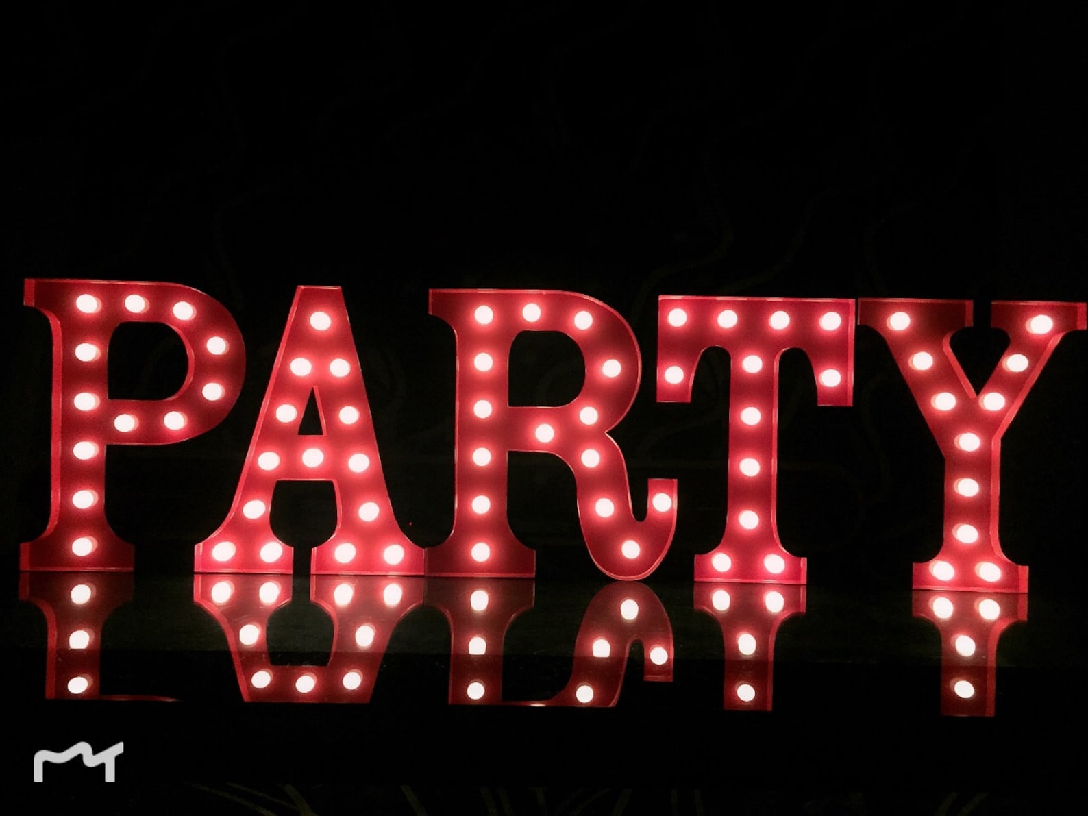 12 Metal Light up Letters Red PARTY Marquee Letters - Etsy