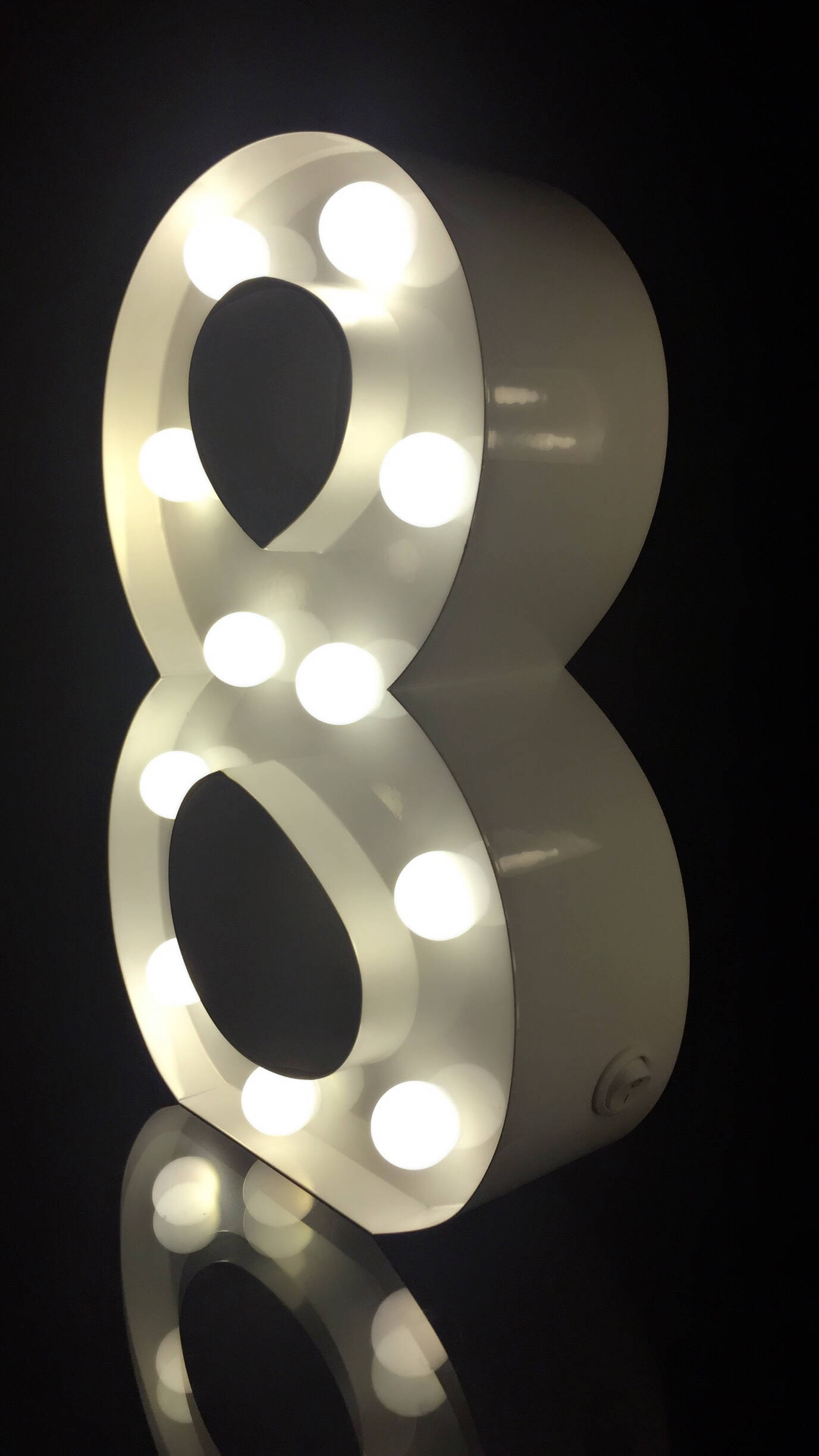 12metal White No.8 Marquee Letter Marquee Light Light up - Etsy