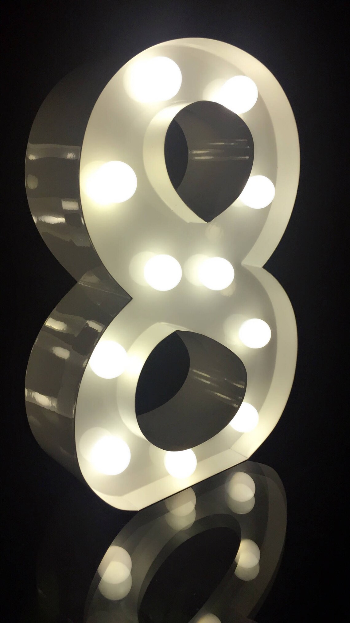 12metal White No.8 Marquee Letter Marquee Light Light up - Etsy