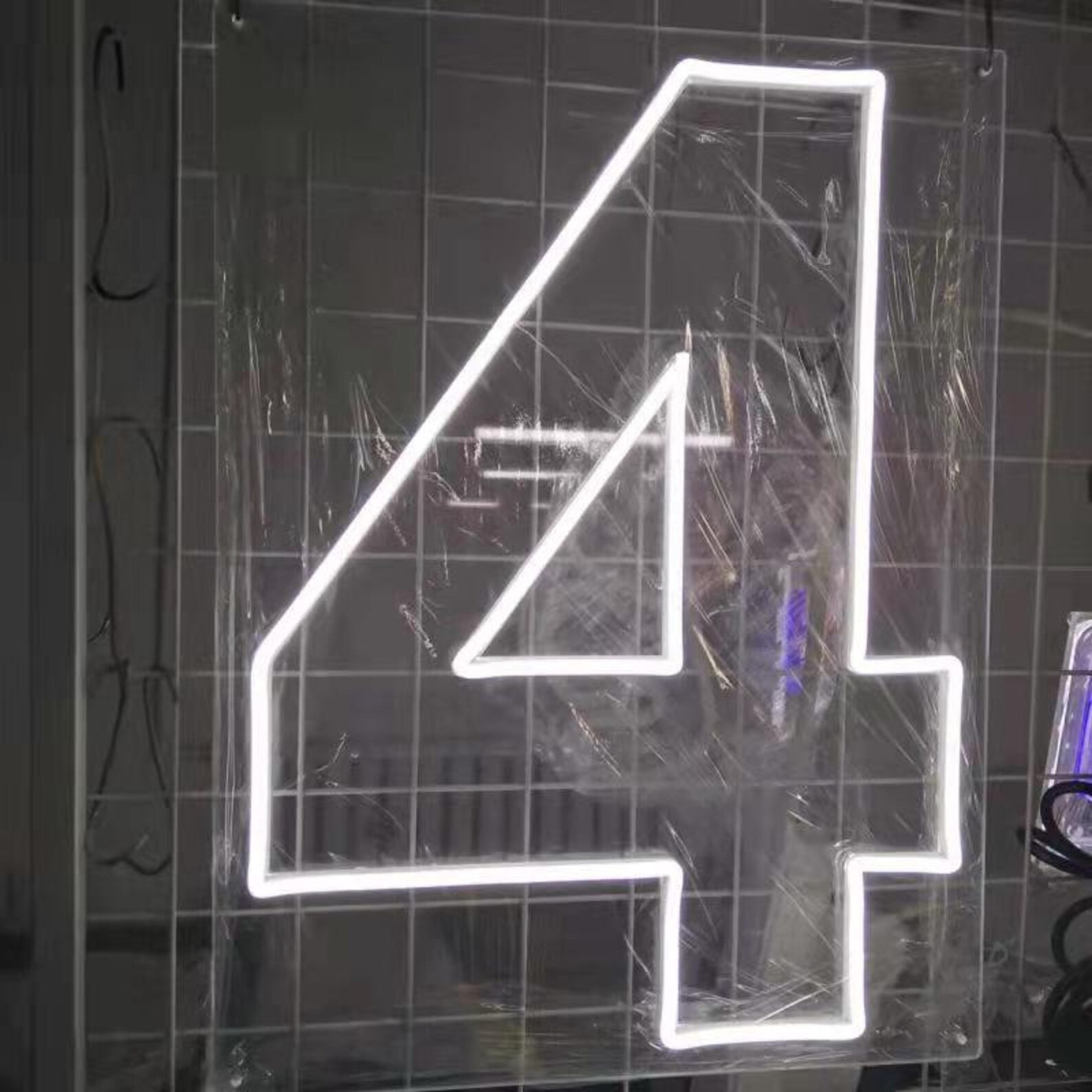 50cm Tall Multi Colored 2865 Neon Numbers With Acrylic Board Cut to ...