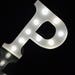 Hand Made Metal White P Marquee Letter Light 9height - Etsy