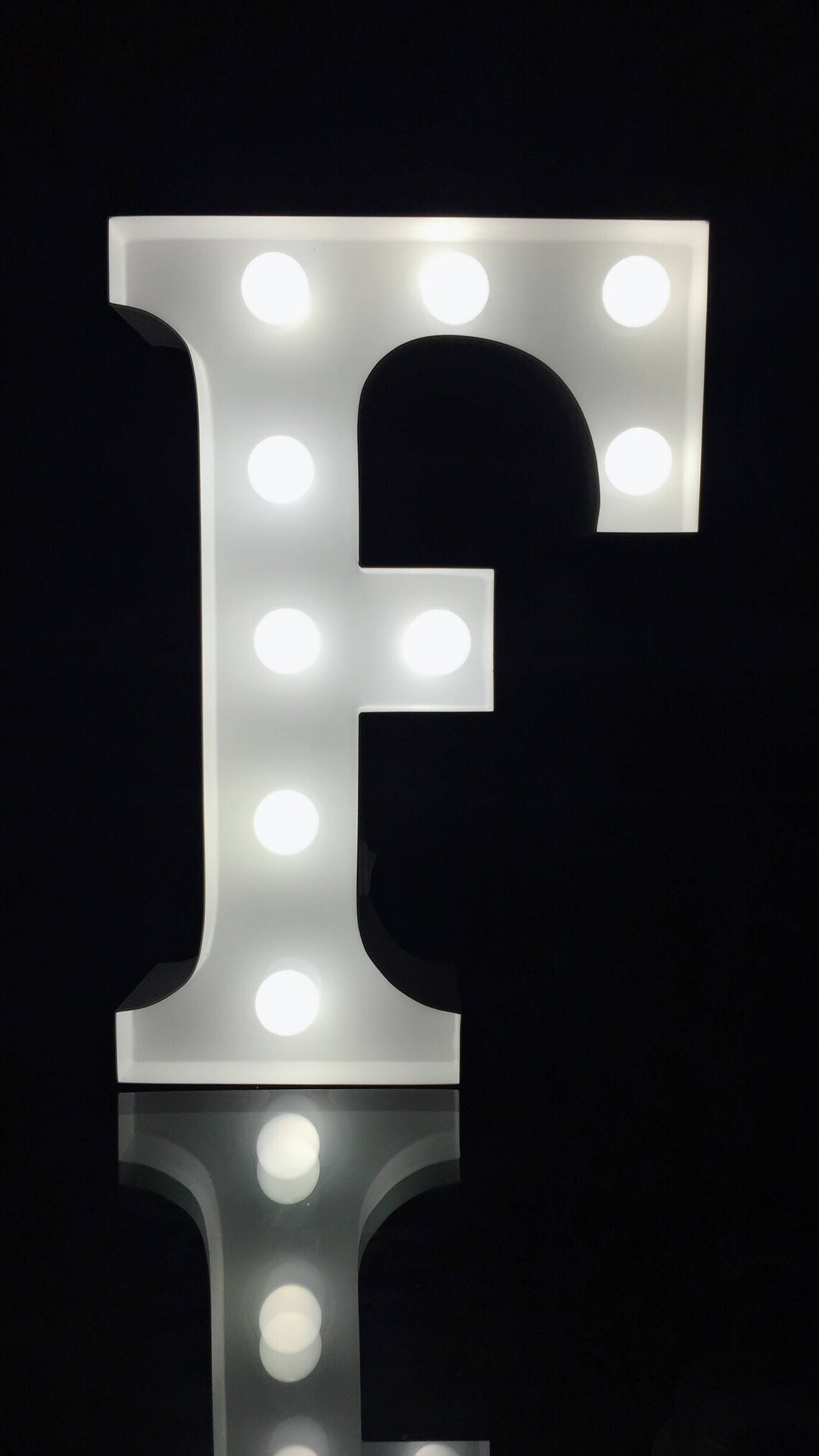 Metal White Initial Letter F Marquee Letter Light - Etsy