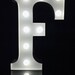 Metal White Initial Letter F Marquee Letter Light 9"height Light up ...