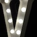 Metal White V Marquee Letter Light 9height Light up - Etsy