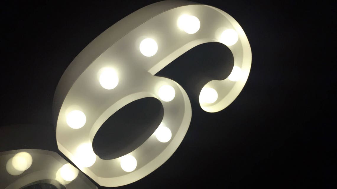 12metal White No.6 Marquee Letter Marquee Light Light up | Etsy
