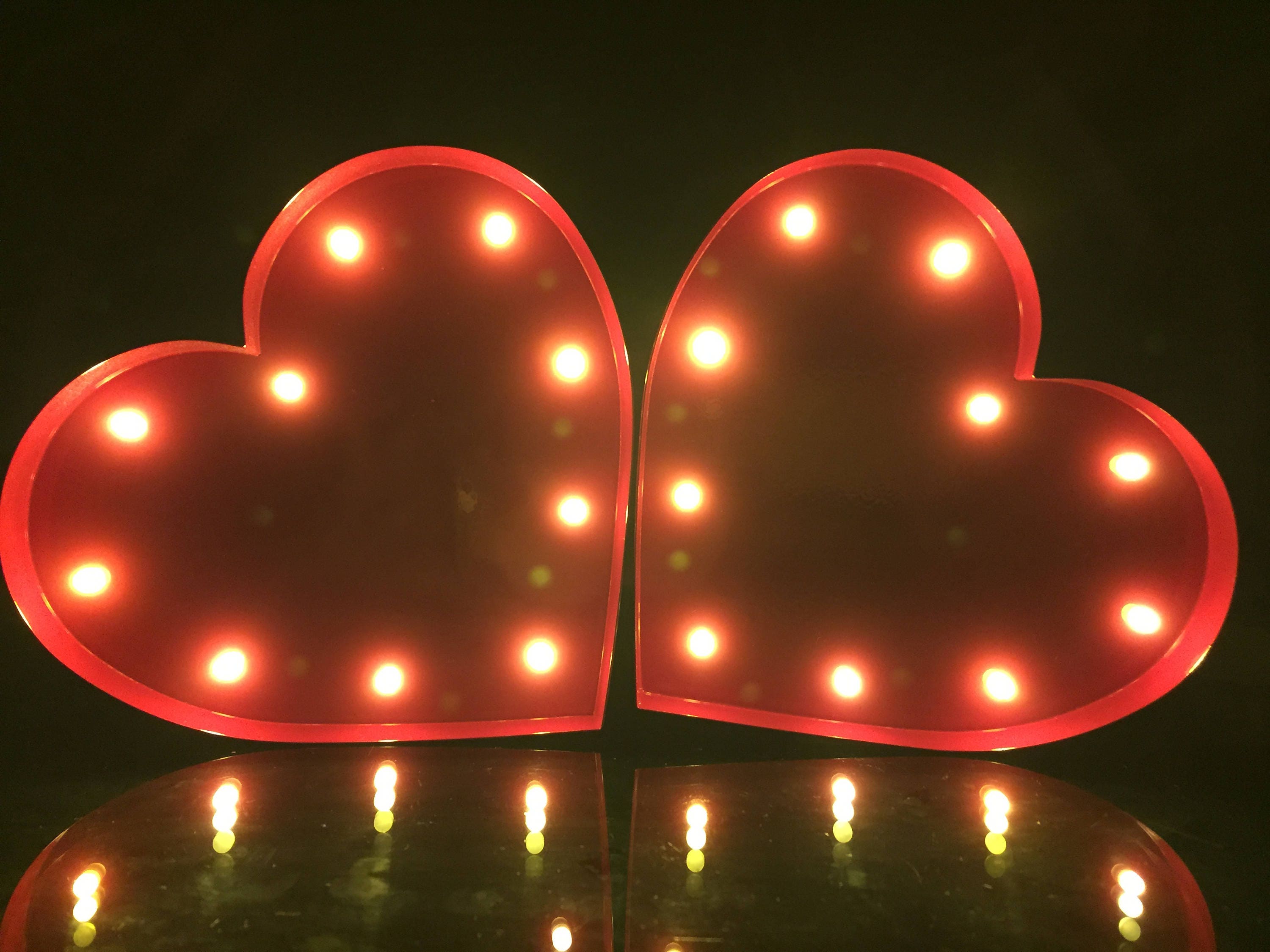Metal Red Heart Marquee Light Night Light Kids Room Light - Etsy UK
