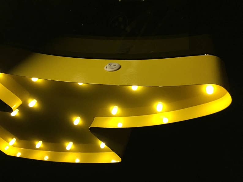15 LED Light Yellow Thunder Flash Lighting Sign Battery - Etsy