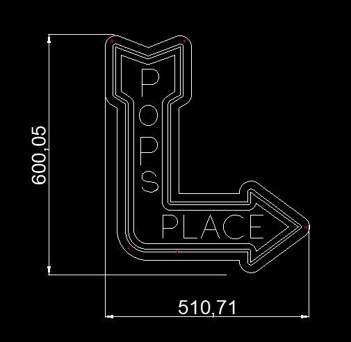 Customized ARROW Neon Sign With Letters Light up Neon Arrow Directon ...