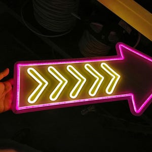 Arrow Neon Sign 5V USB Powered Custom Neon Sign Arrow Light Neon Decor ...