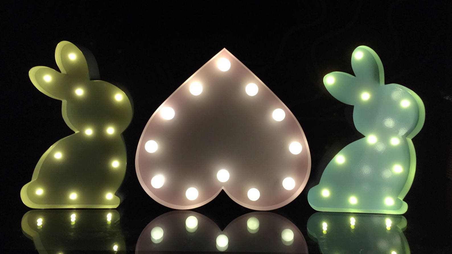 9 Blue Metal LED Light Marquee Light Sign Rabbit Bunny - Etsy