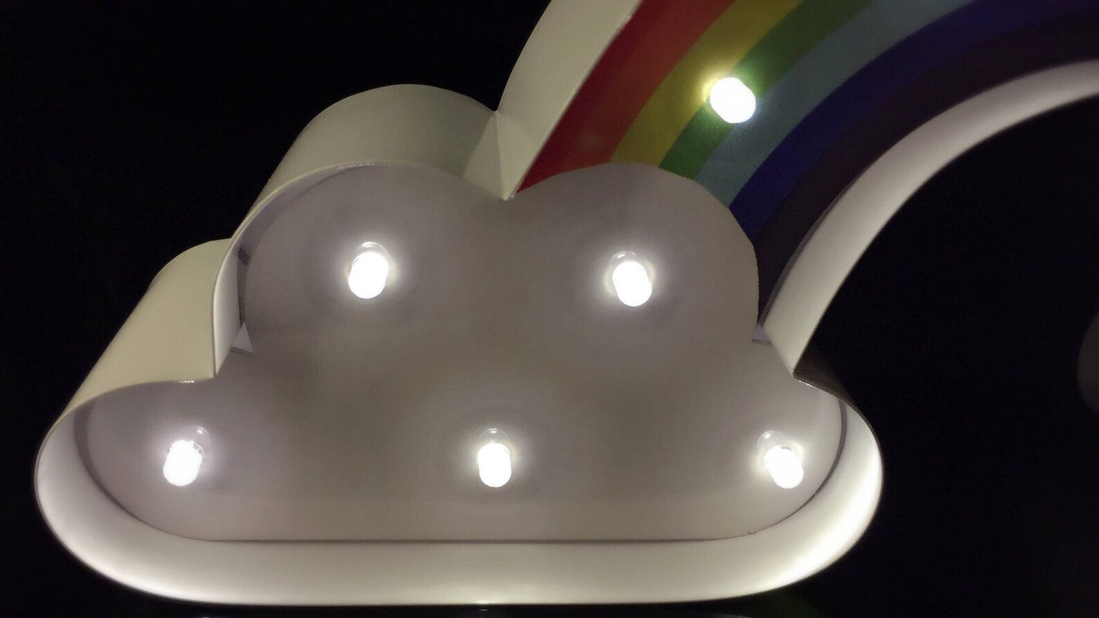 14“ Wide Metal Light up Rainbow Night Light Kids Room Baby Room Wall ...