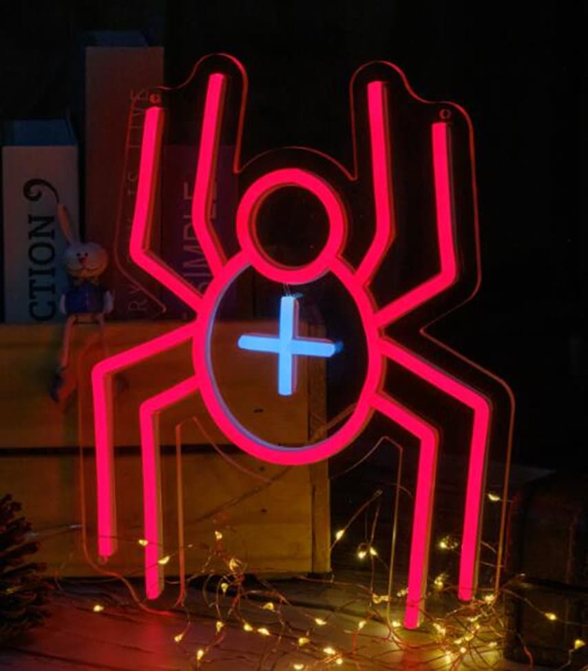 Halloween Neon Sign Spider Neon Sign Halloween Decor Halloween - Etsy