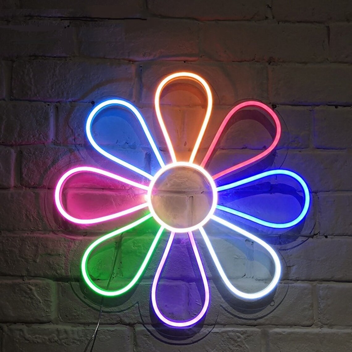 Flower LED Neon Sign With Acrylic Board Flower Neon Decor Neon - Etsy