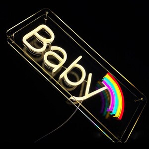 Baby Letters Neon Sign Neon Box Neon Birthday Gift Birthday Neon Box ...
