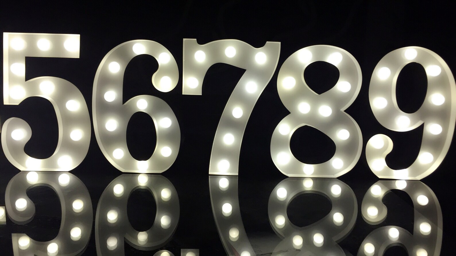 12metal White No.1-12 Marquee Letter Marquee Number Light up Numbers ...