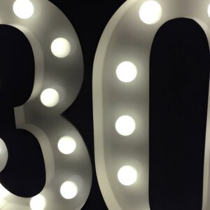 12"metal Marquee Number 30-39 Light up Number Thirty Home Shop ...