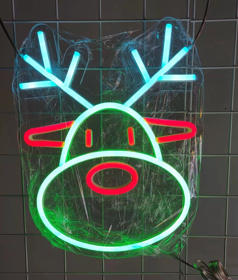 Reindeer Neon Sign With Acrylic Board Neon Decor Home - Etsy