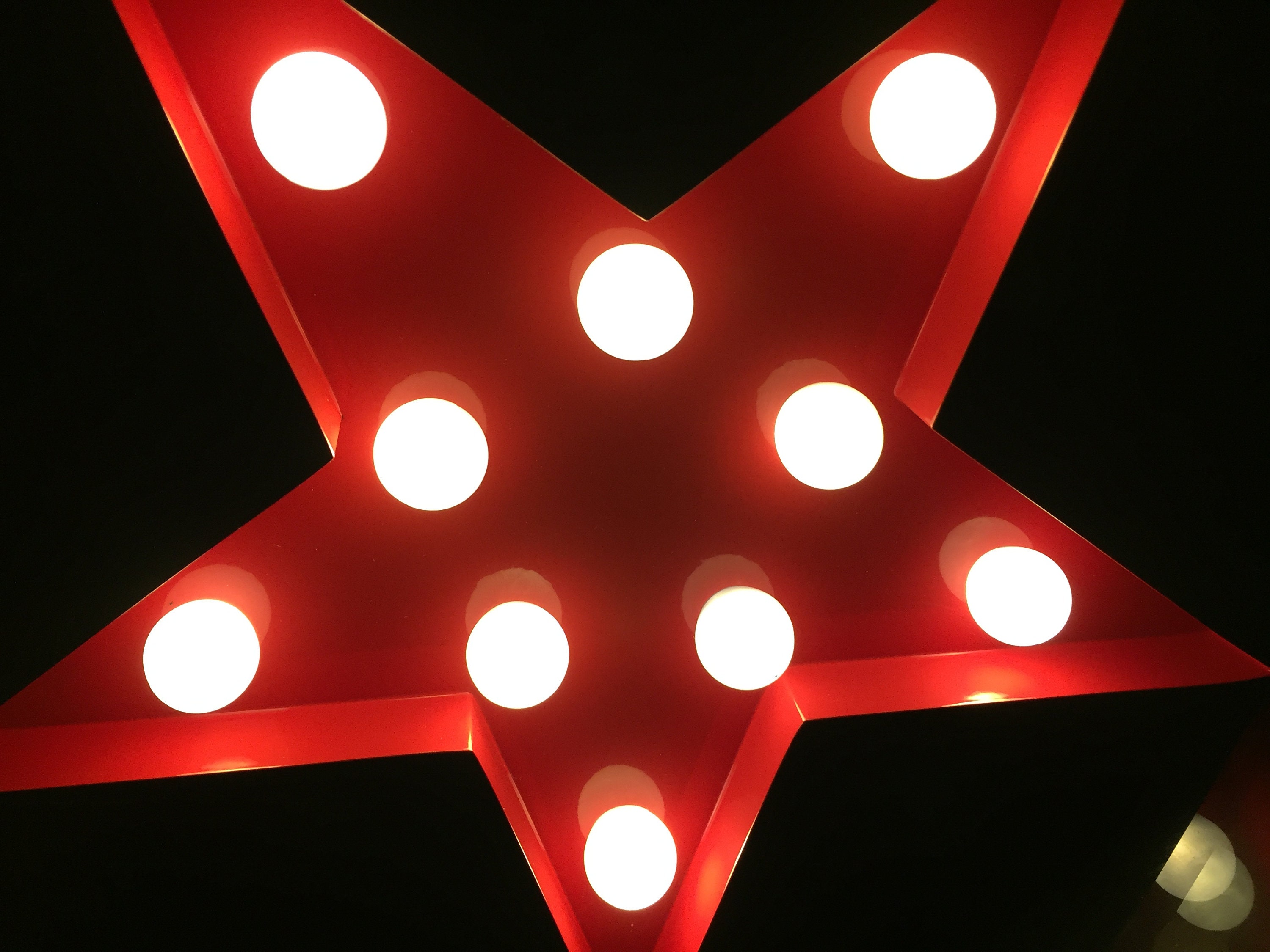 Vintage LED Red Star Marquee Light Marquee Sign Night Light - Etsy