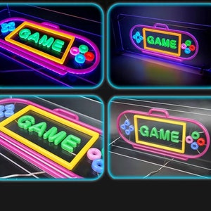 Game Acrylic Neon Sign Gaming Console Neon Letters Neon Box Home ...