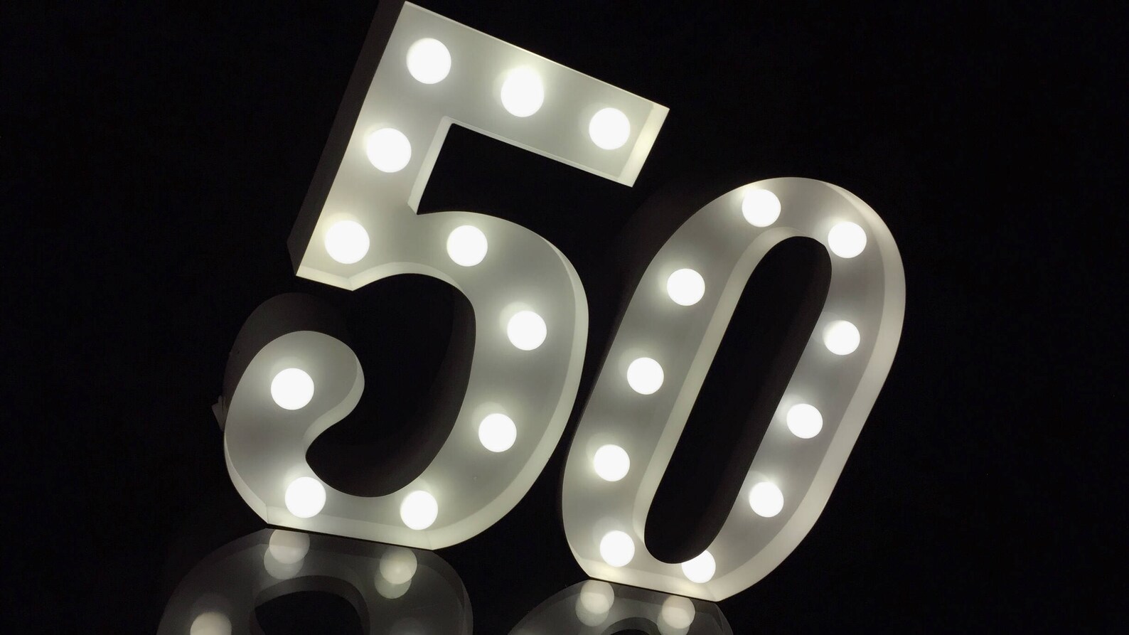 12 Metal Number 50-59 Light up Number Fifty Home Bedroom - Etsy