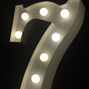 12”metal White No.7 Marquee Letter Marquee Light Light up Number Seven ...