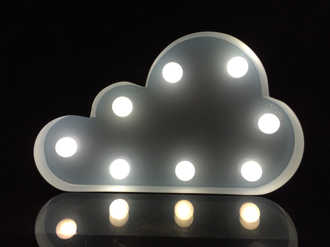 Mini Blue Metal Cloud Marquee Light Kids Light Kids Bed Room - Etsy