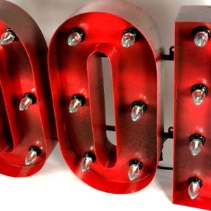 24" Metal Light up Letters Numbers Light up Alphabet Initial Letters ...