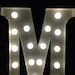 Metal White M Marquee Letter Marquee Light 9height - Etsy