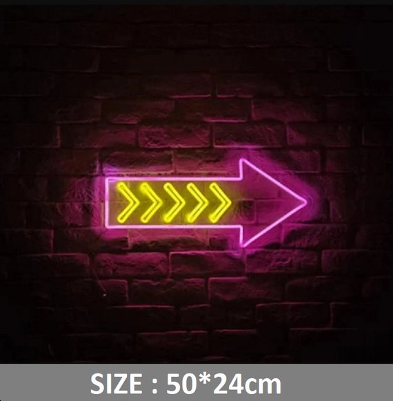 Arrow Neon Sign 5V USB Powered Custom Neon Sign Arrow Light - Etsy