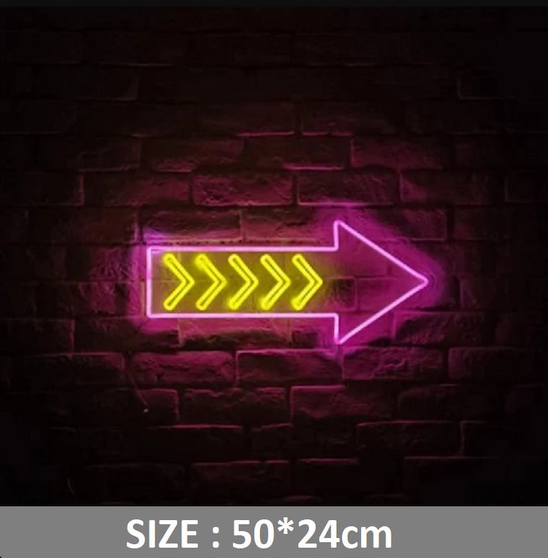 Arrow Neon Sign 5V USB Powered Custom Neon Sign Arrow Light Neon Decor ...