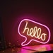 Hello Neon Letters Neon Sign With Acrylic Board Customized Neon Decor ...